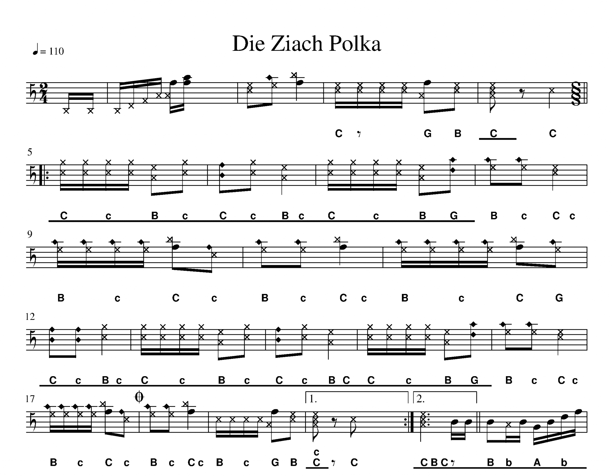 Die Ziach Polka | Steirische Harmonika Noten