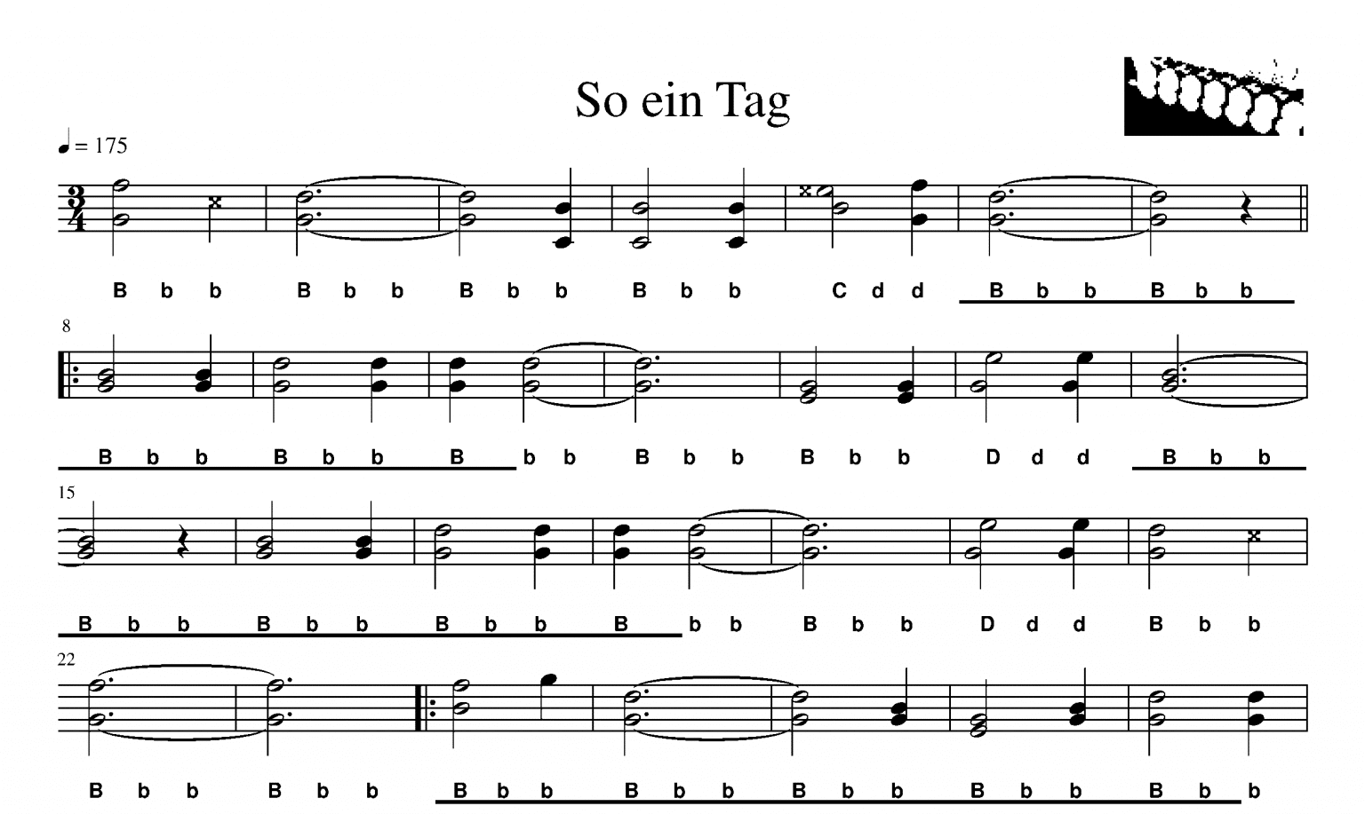 So ein Tag (Walzer) | Steirische Harmonika Noten