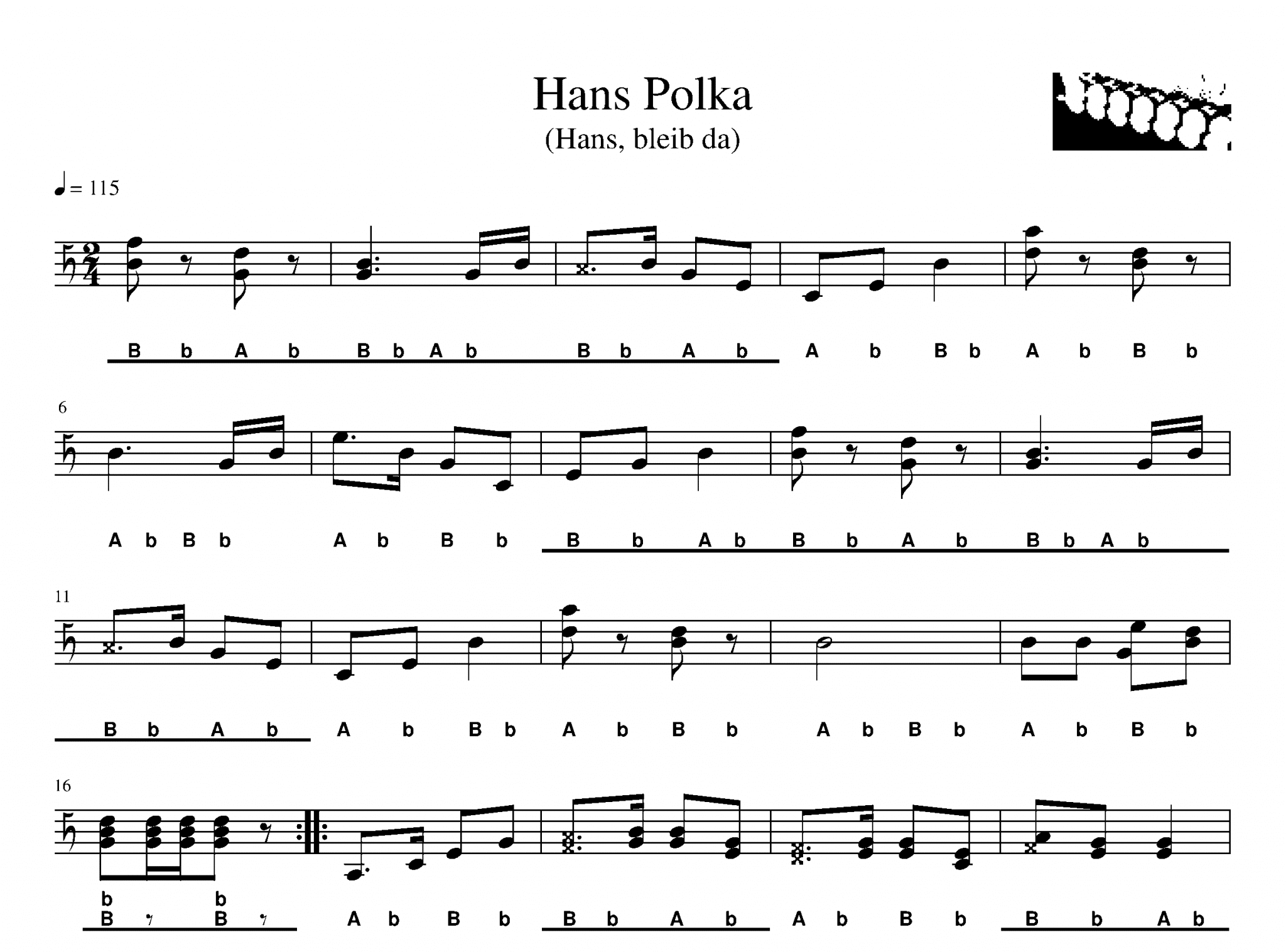 Hans Polka | Steirische Harmonika Noten