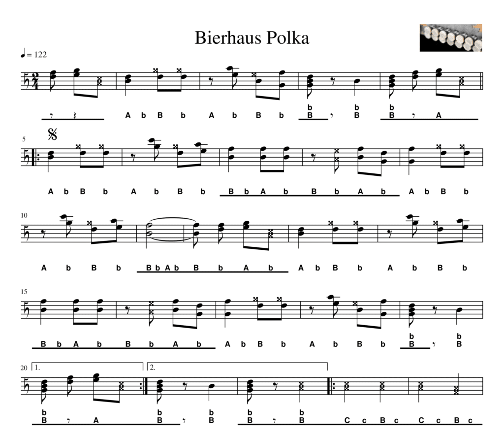 Bierhaus Polka | Griffschrift Noten Online Shop
