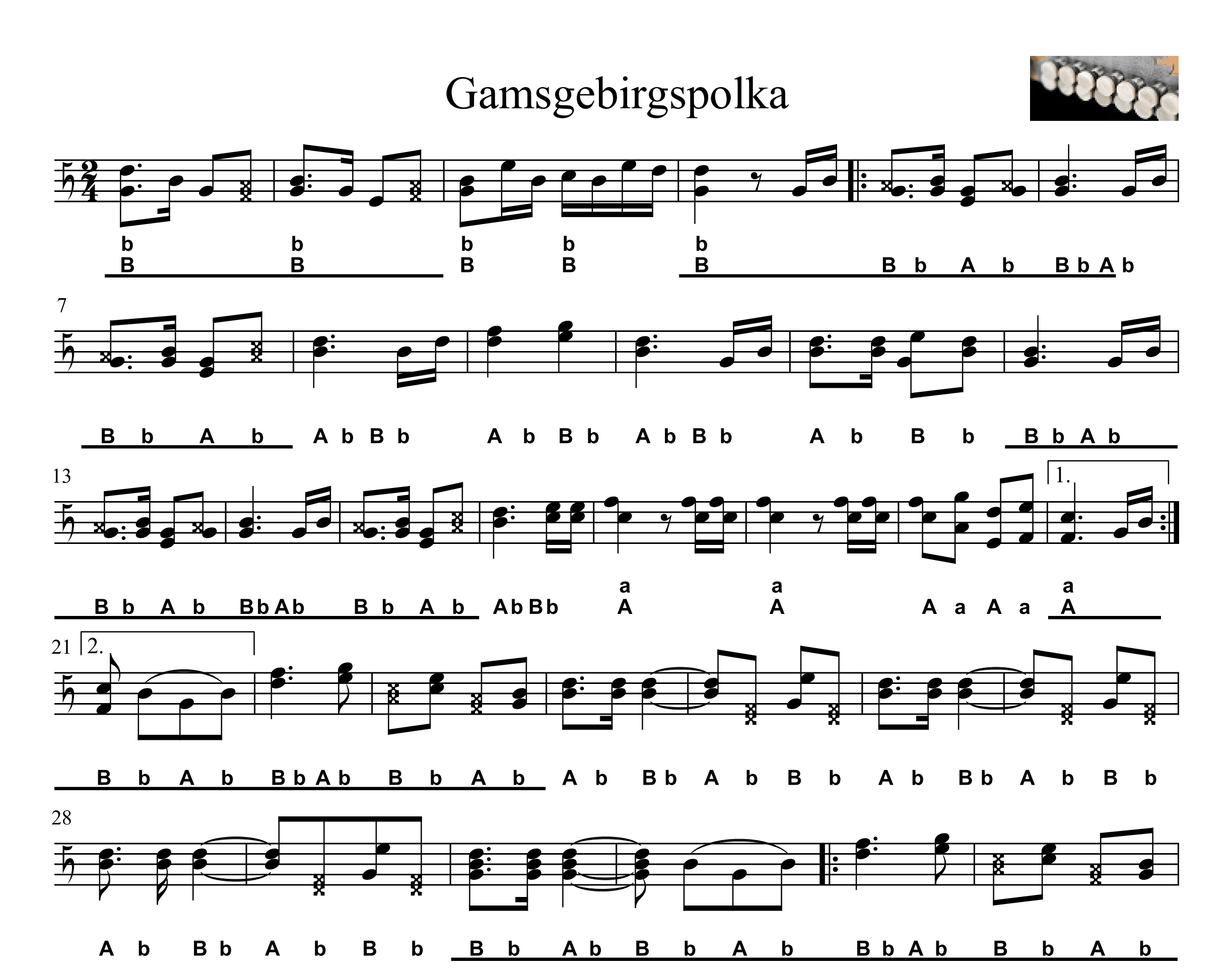 Gamsgebirgs Polka | Griffschrift Noten Online Shop